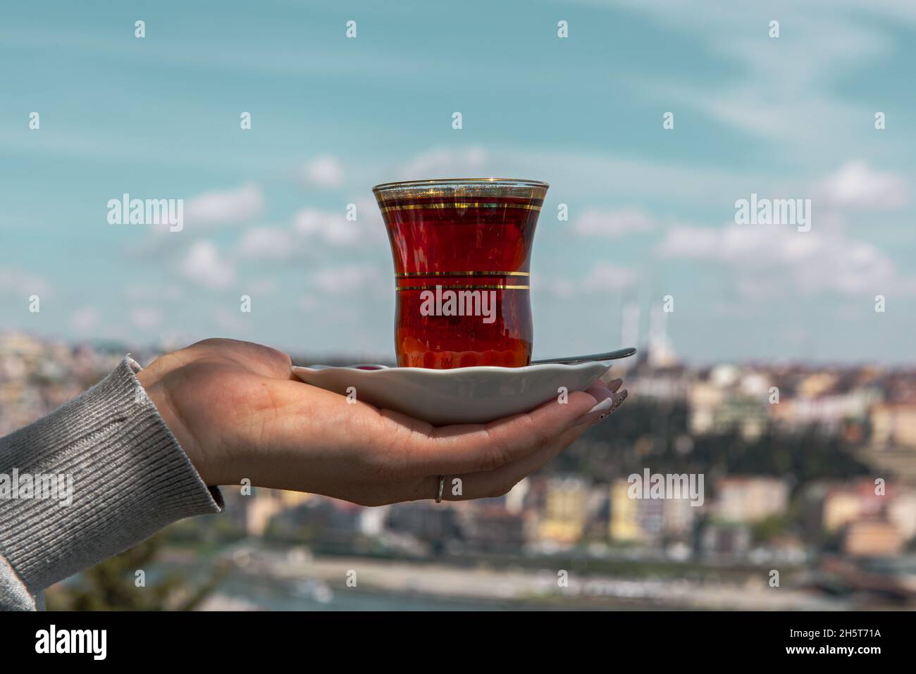 Turkish traditional tes Stock Photo - Alamy