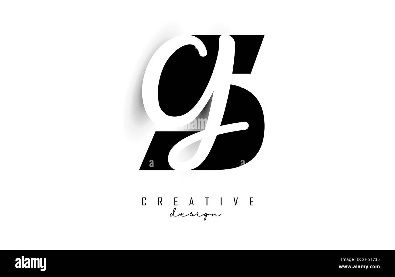 Letters SG logo with a minimalist design. Letters S and G with ...