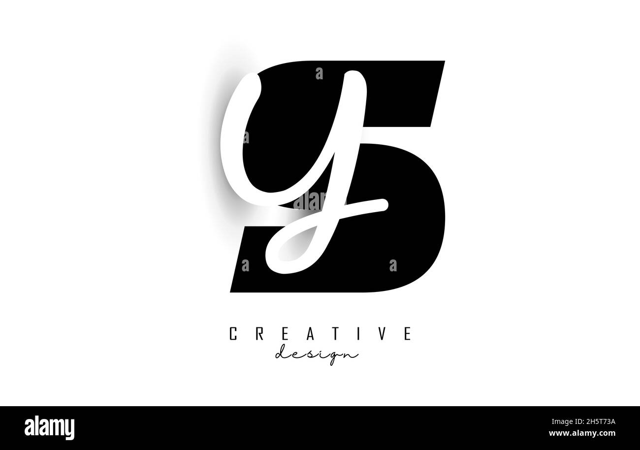 Letters SY logo with a minimalist design. Letters S and Y with ...
