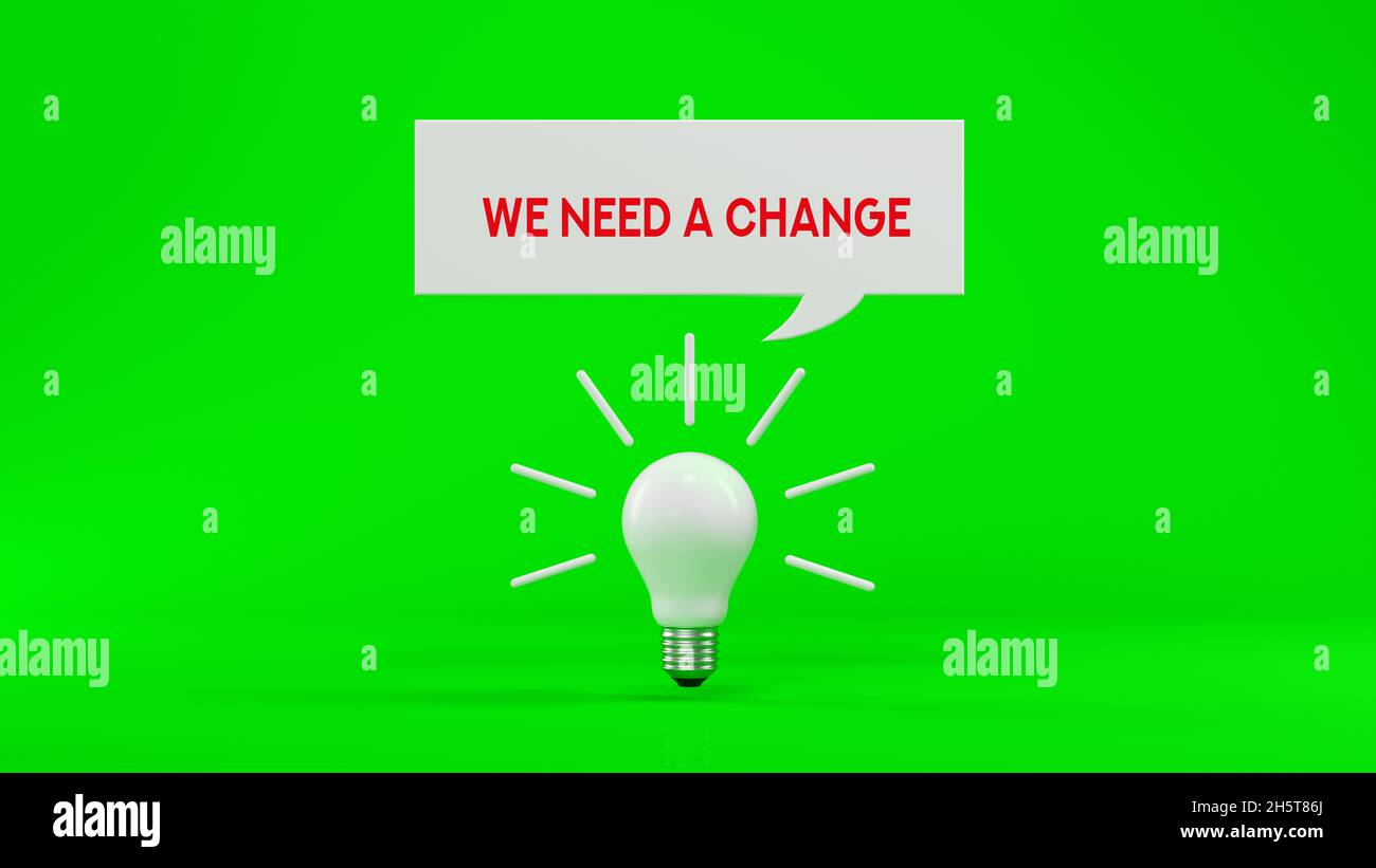 We need a change Stock Photo - Alamy