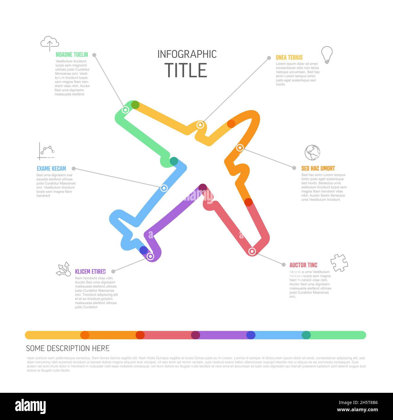 Infographic transport report template made from thick fresh color ...
