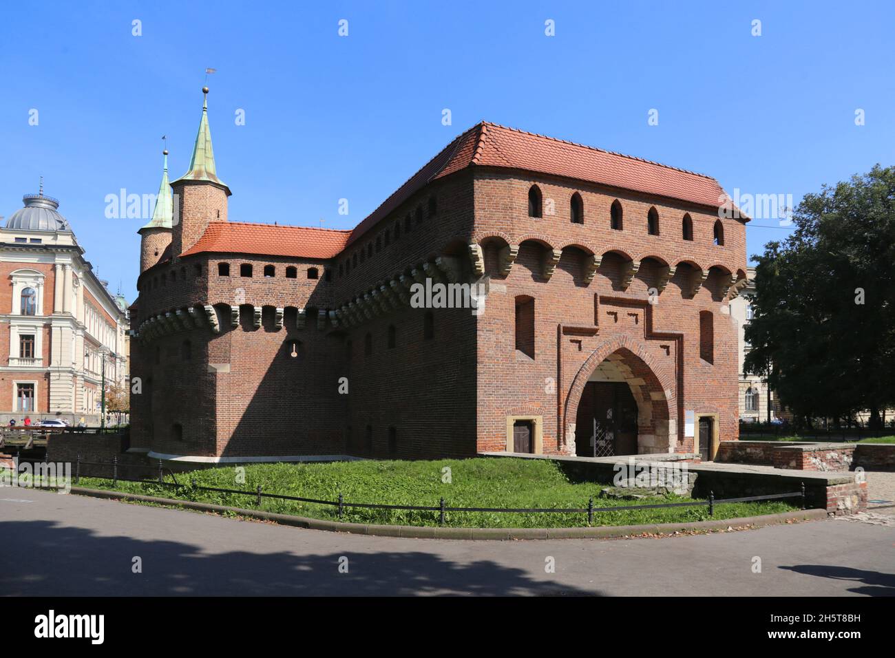 Cracow. Krakow. Poland. Barbicane, fortification in front of Florianska ...