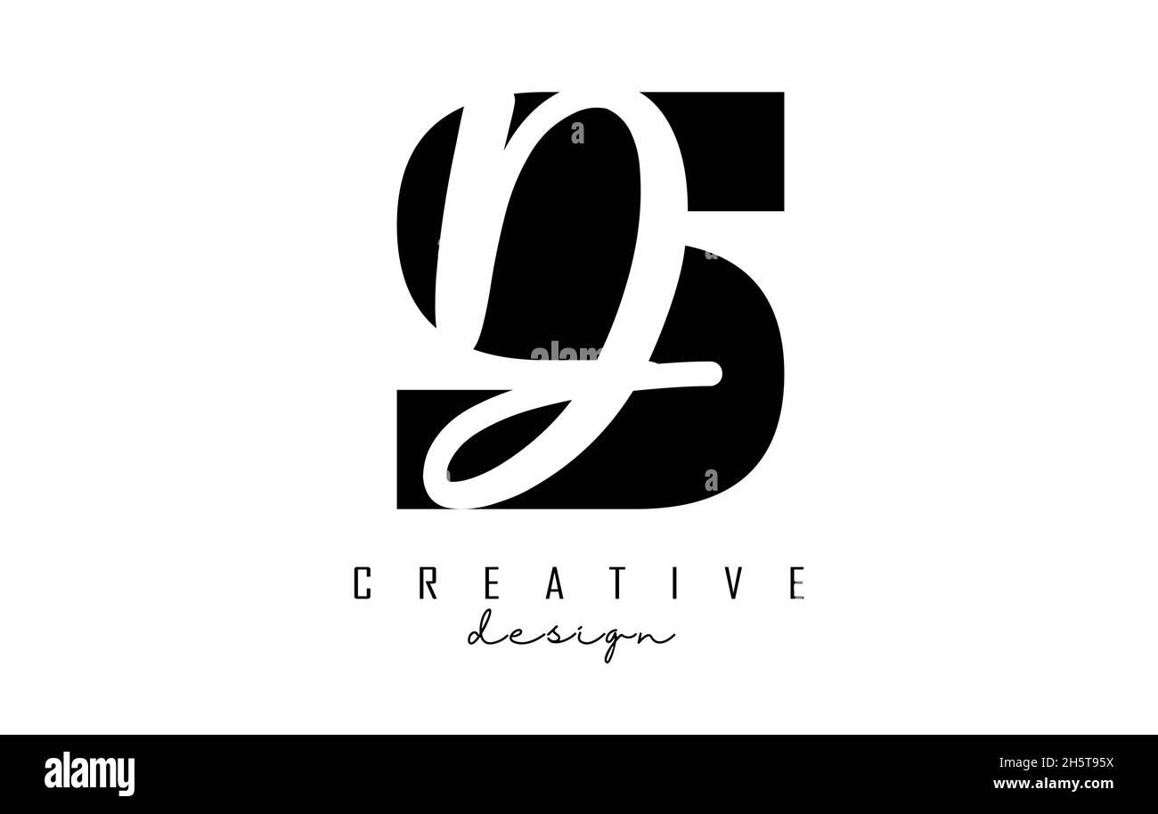 Letters SD logo with a minimalist design. Letters S and D with ...