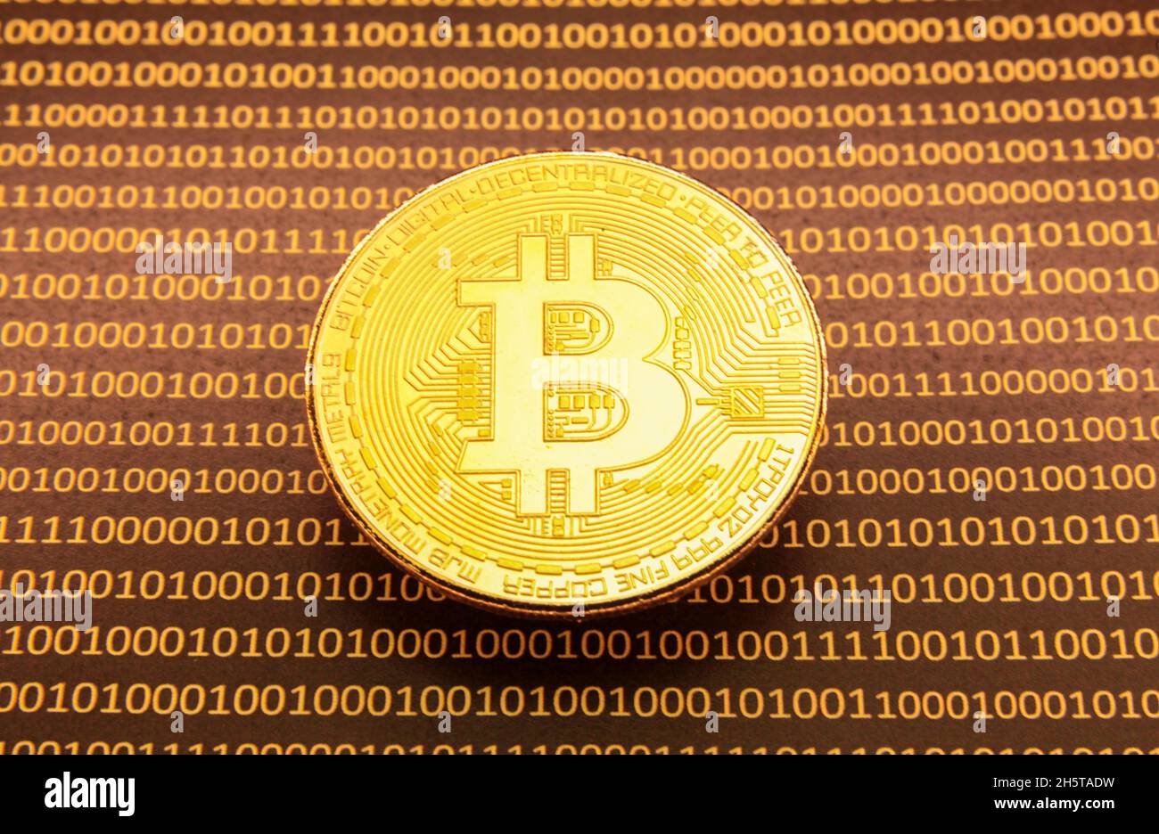 Bitcoin BTC coin digital crypto currency Stock Photo - Alamy