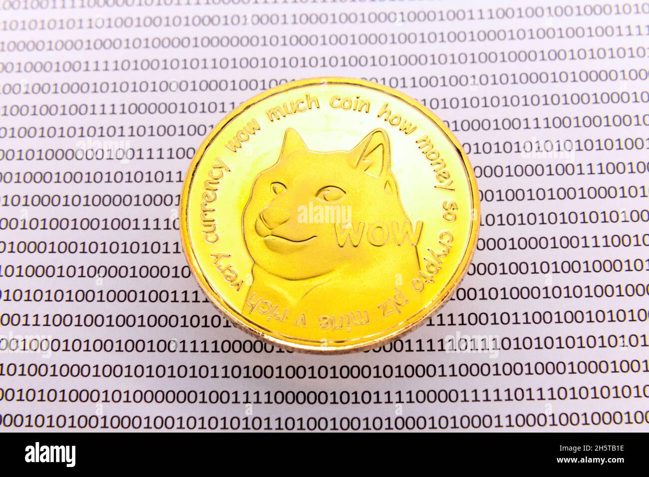 Dogecoin Doge coin digital crypto currency Stock Photo - Alamy
