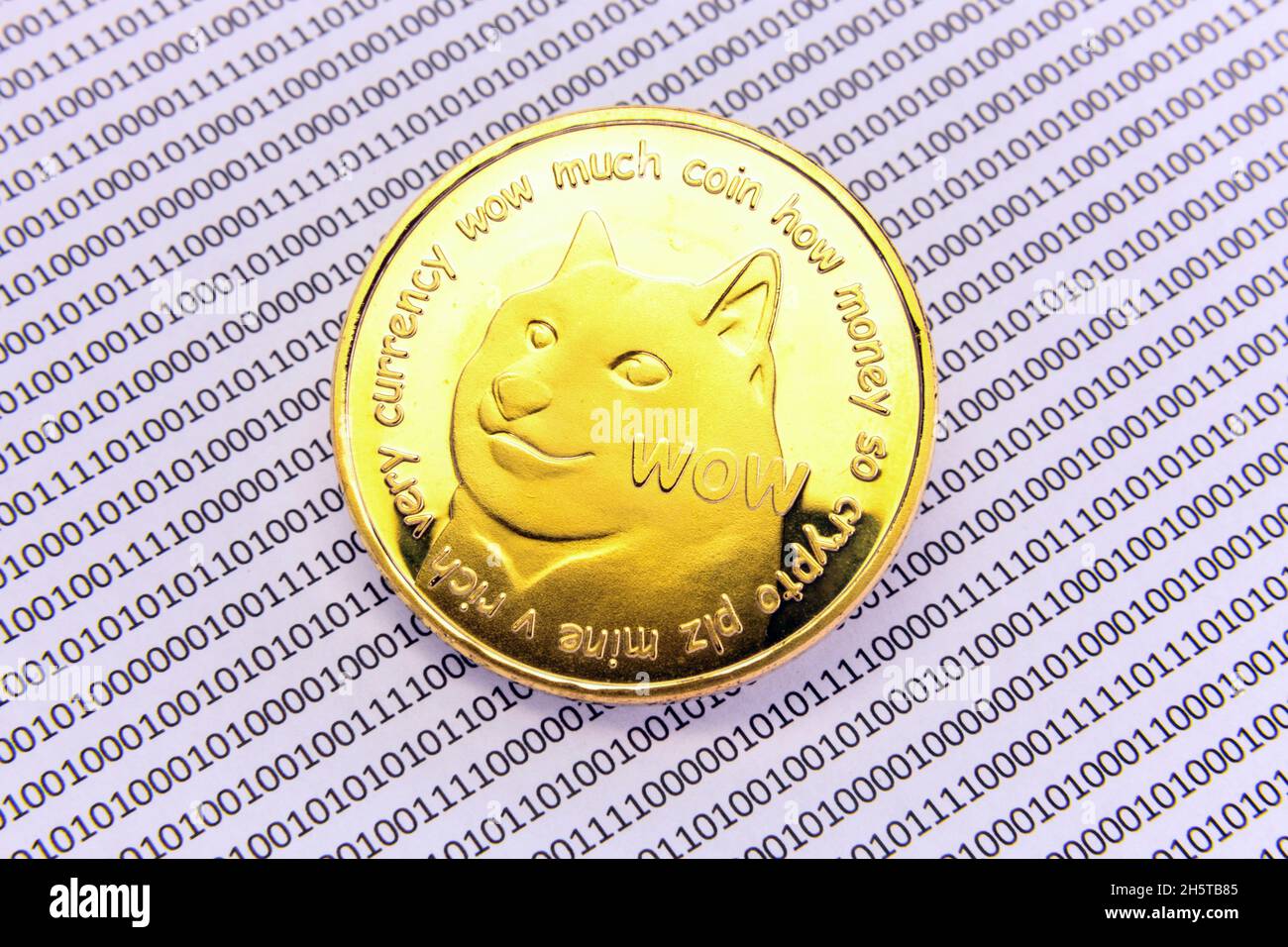 Dogecoin Doge coin digital crypto currency Stock Photo - Alamy