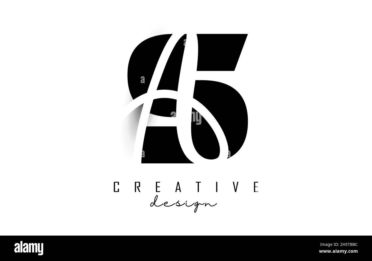 Letters SA logo with a minimalist design. Letters S and A with ...