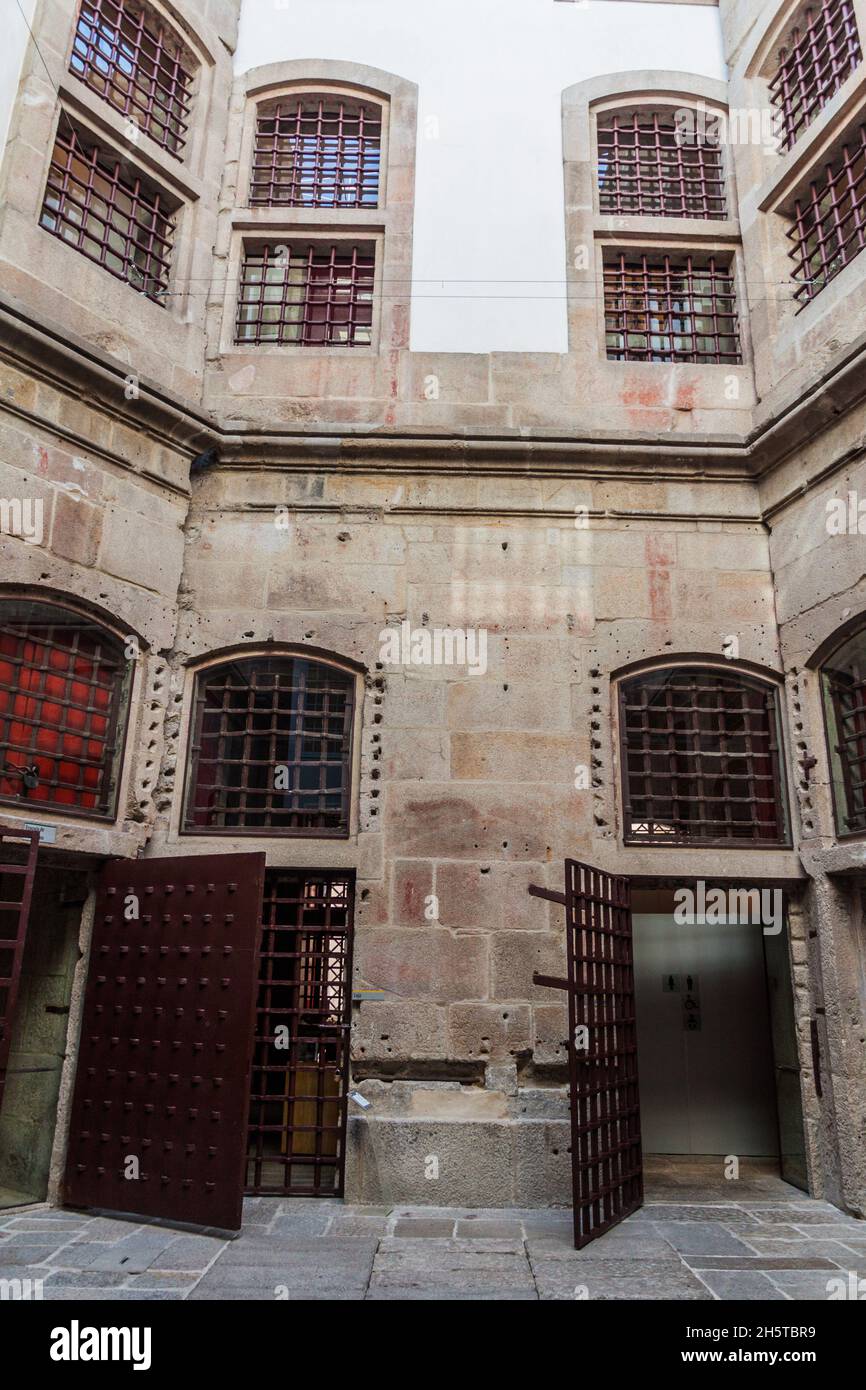 PORTO, PORTUGAL - OCTOBER 18, 2017: Cells in former prison now hosting ...