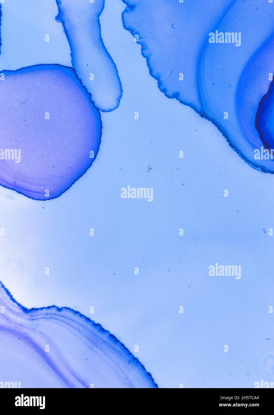Blue and White Flow Wallpaper. Modern Alcohol Ink Stock Photo - Alamy