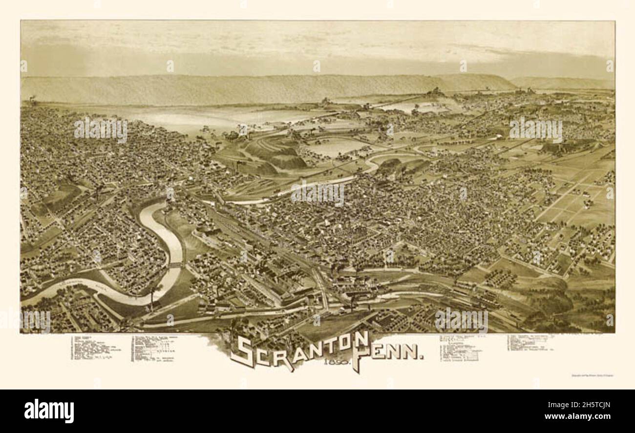 Map Of Scranton High Resolution Stock Photography and Images - Alamy
