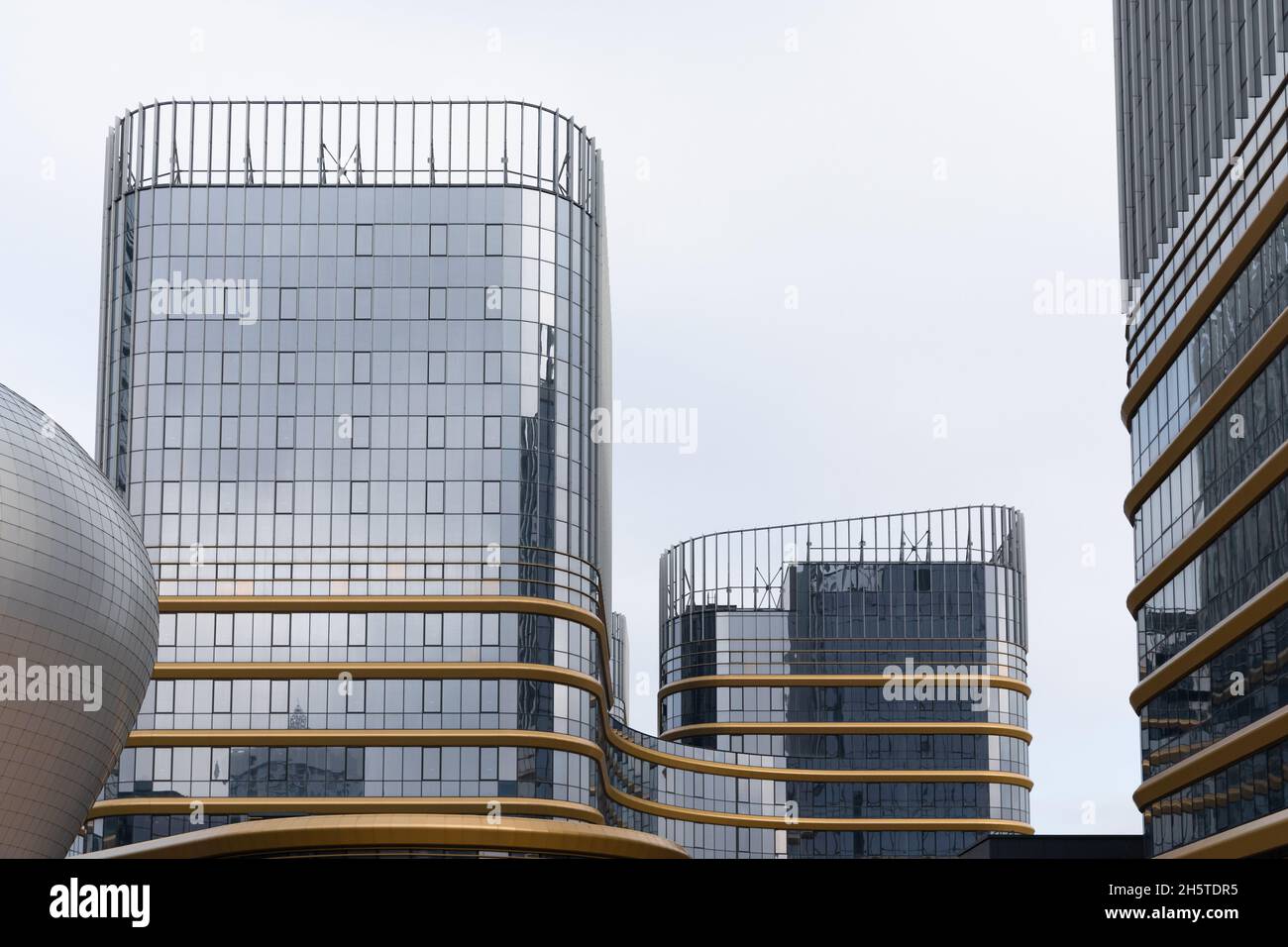 modern office complex made of glass and aluminum Stock Photo - Alamy