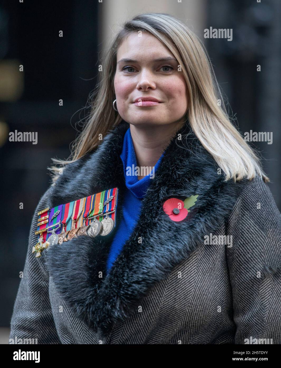 Downing Street, London, UK. 11 November 2021. Alice Wingate, the grand ...
