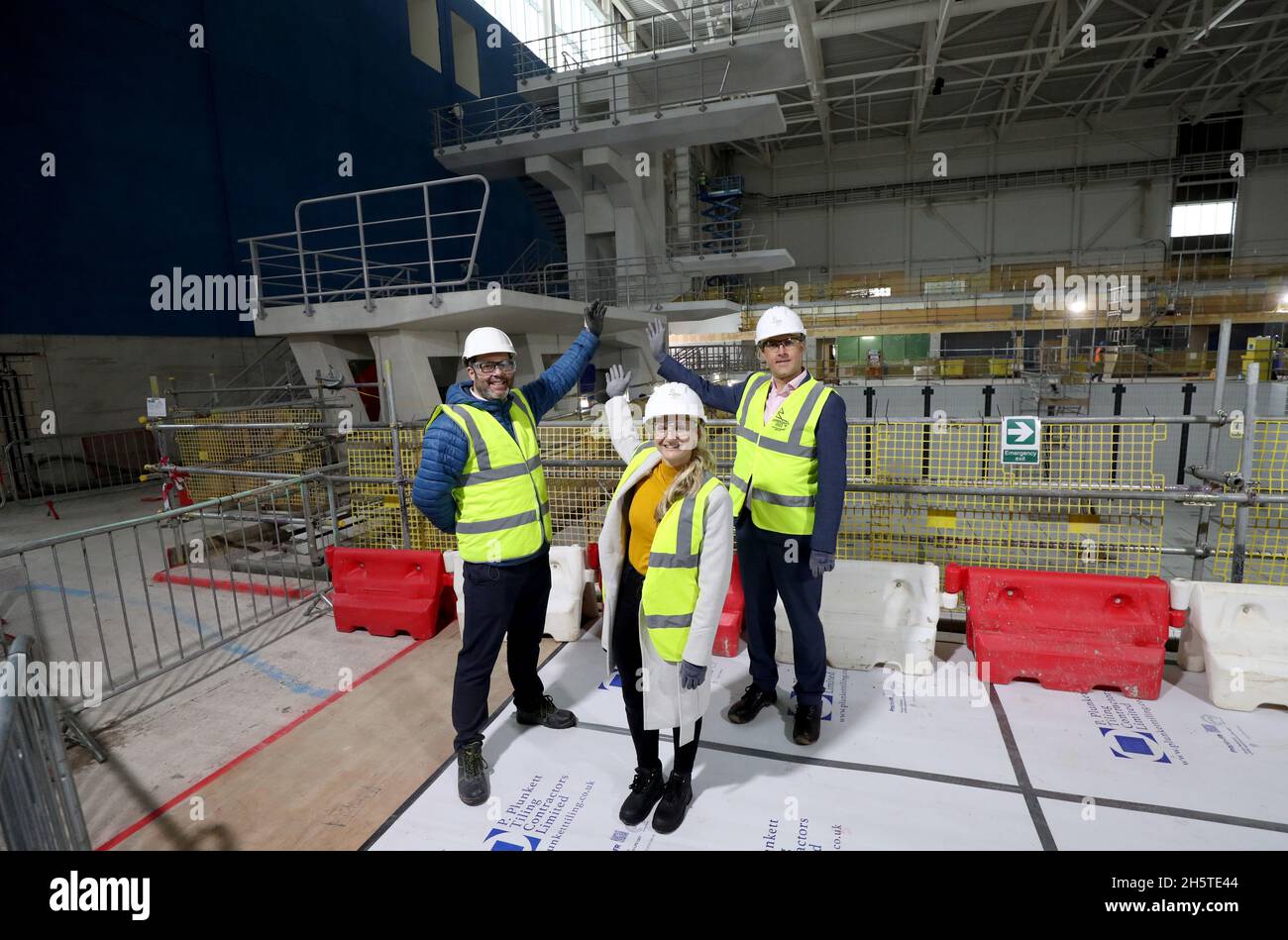 Former Team England diver Sarah Barrow (centre), CEO of Birmingham 2022 ...