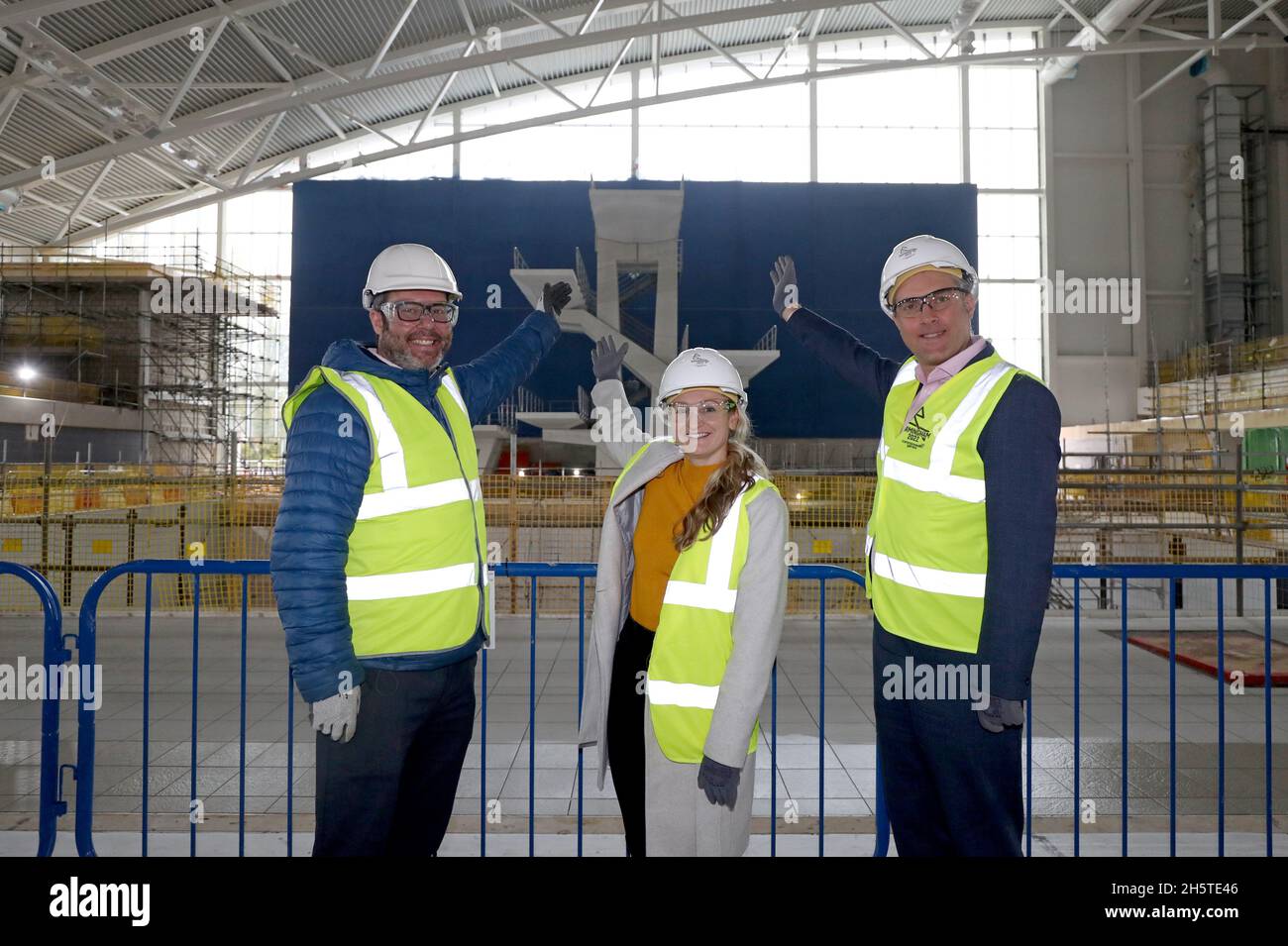 Former Team England diver Sarah Barrow (centre), CEO of Birmingham 2022 ...