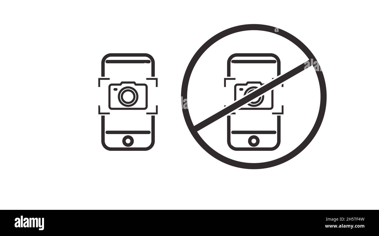 Camera Phone Icon Set. Vector isolated illustration of a cellphone with ...