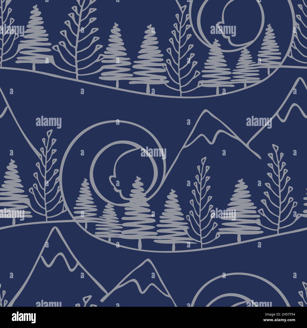 Blue moon wallpaper Stock Vector Images - Alamy