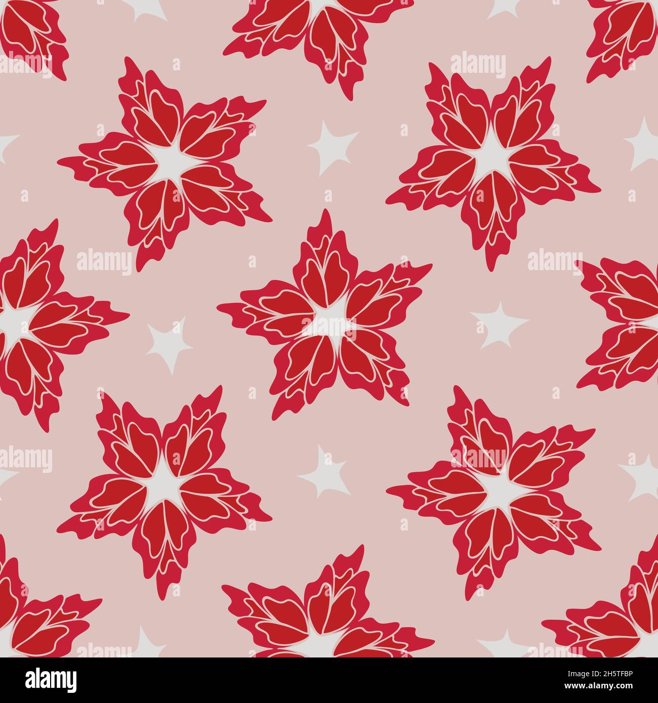 Poinsettia flowers on red Stock Vector Images - Alamy