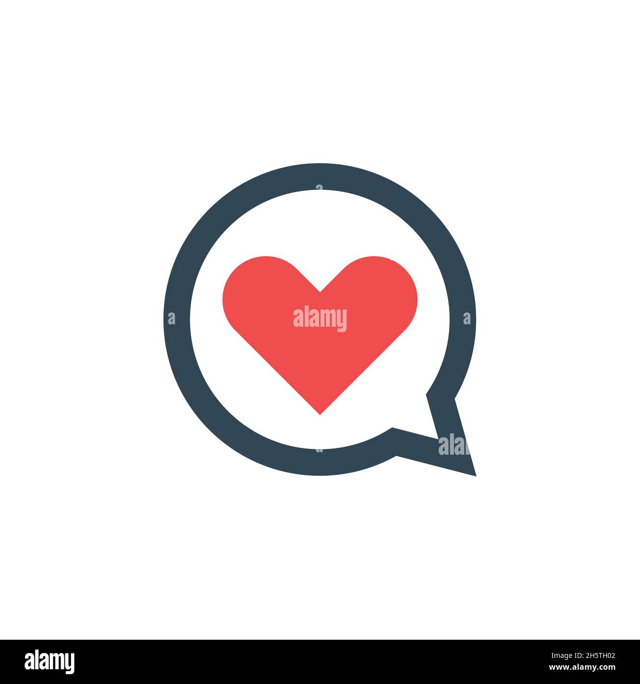 Love heart chat bubble icon. Love messsage, love conversation. Stock ...
