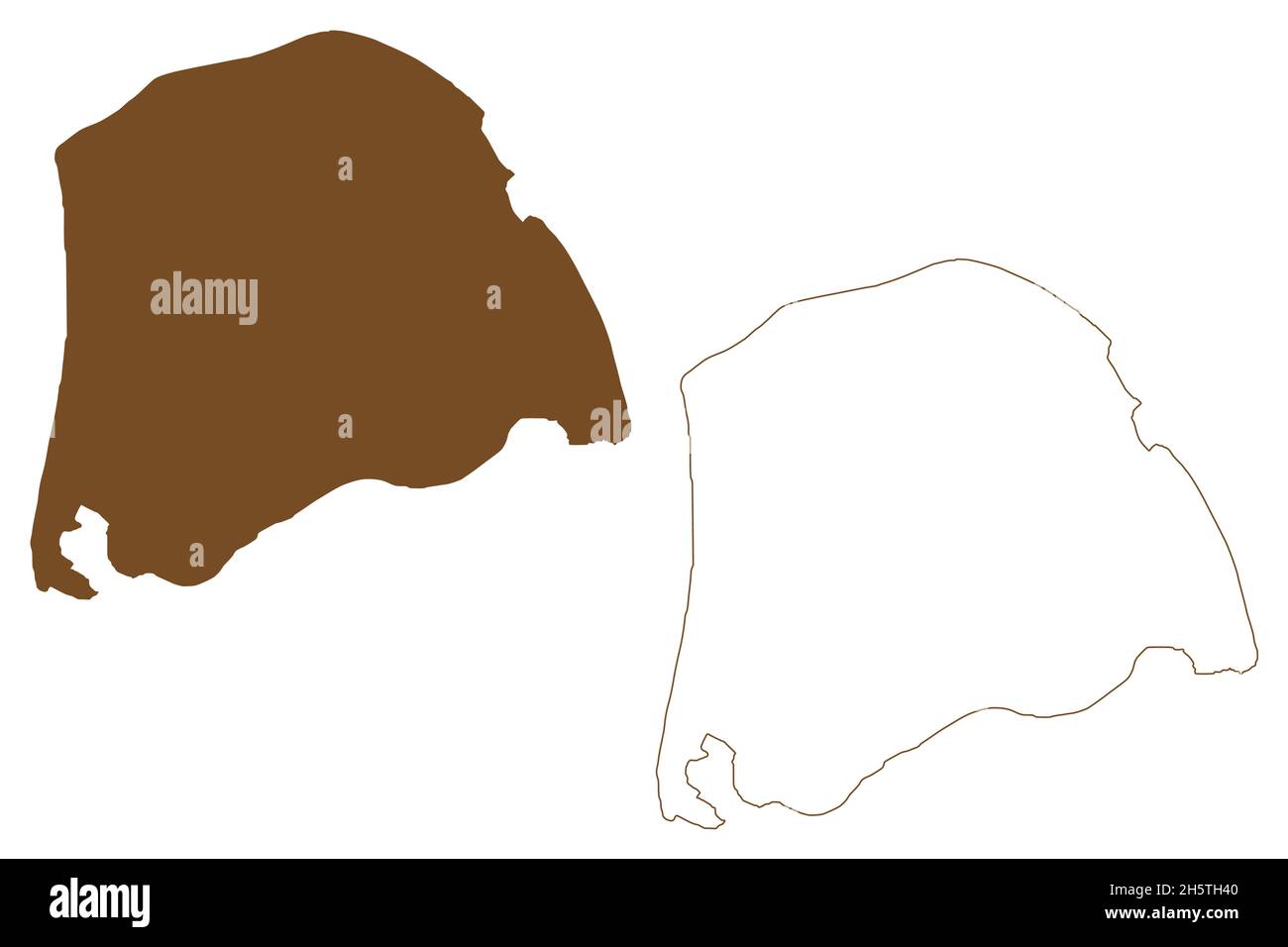 Bely island (Russia, Russian Federation, Tyumen Oblast) map vector ...