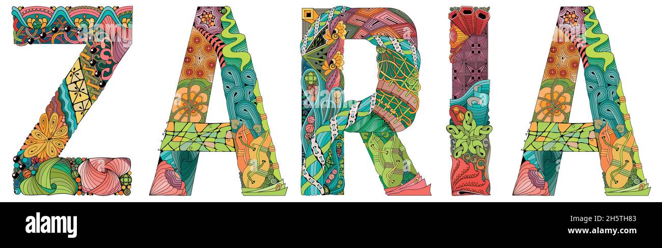 Hand-painted art design. Illustration Zaria city for t-shirt design ...