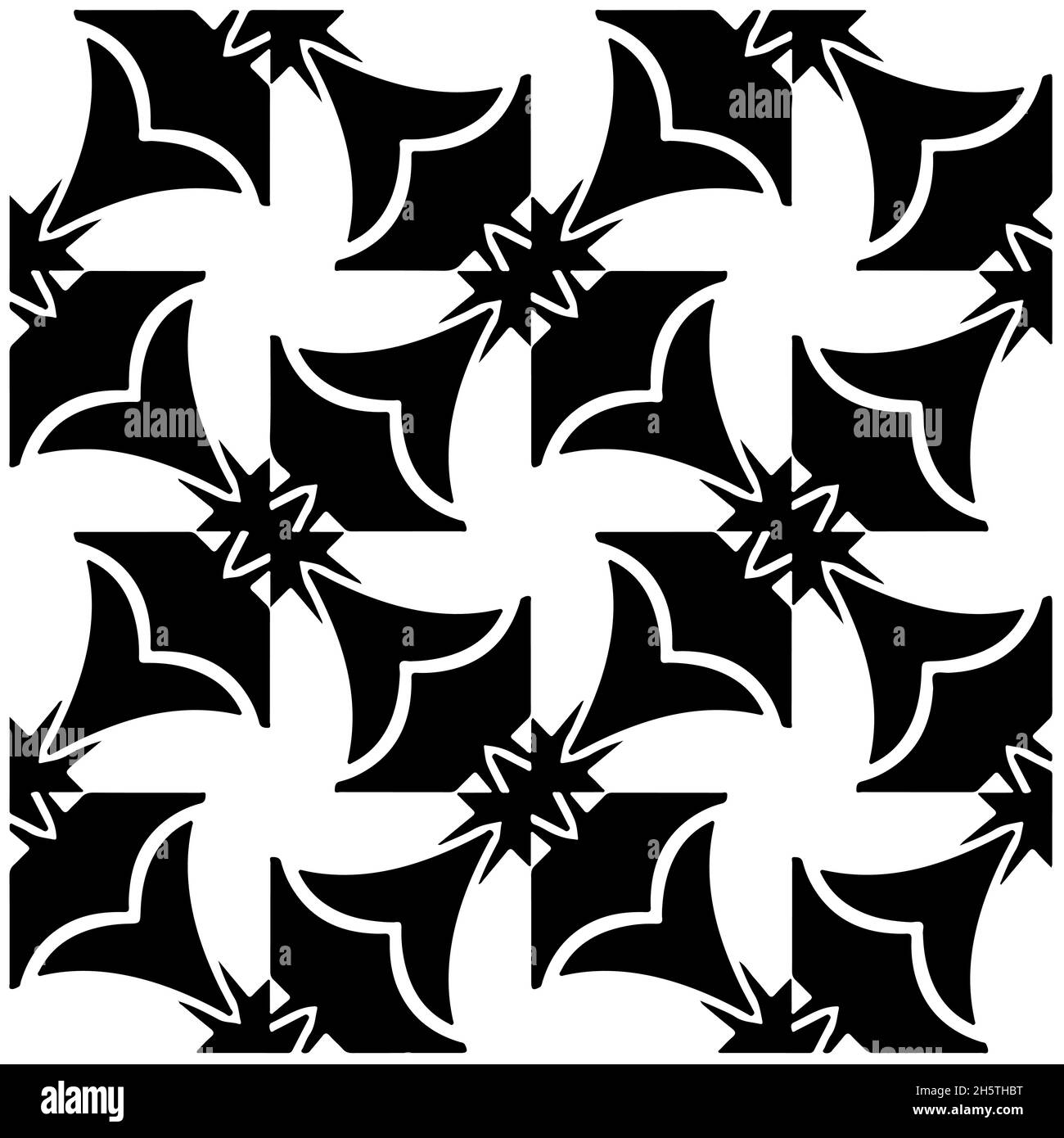 Vector Geometric Seamless Pattern Modern Geometric Background With Abstract Shapes Monochromatic