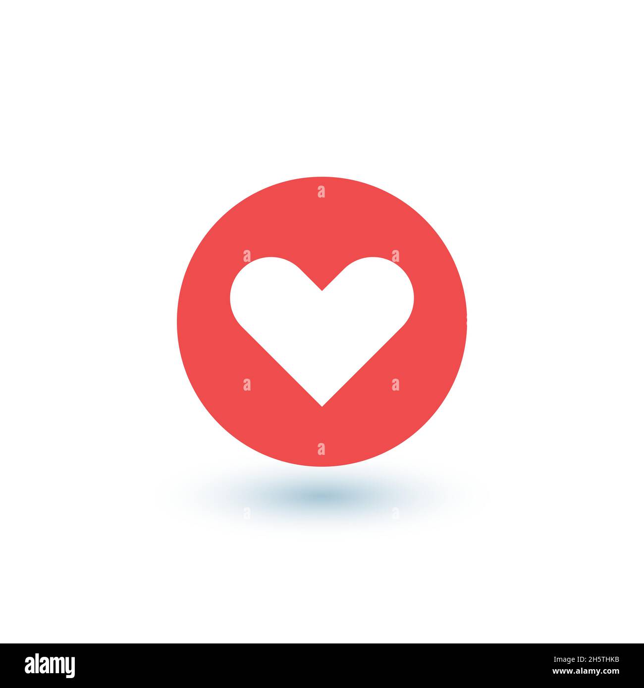 Heart Icon Vector in circle. Perfect Love symbol. Valentine's Day sign ...