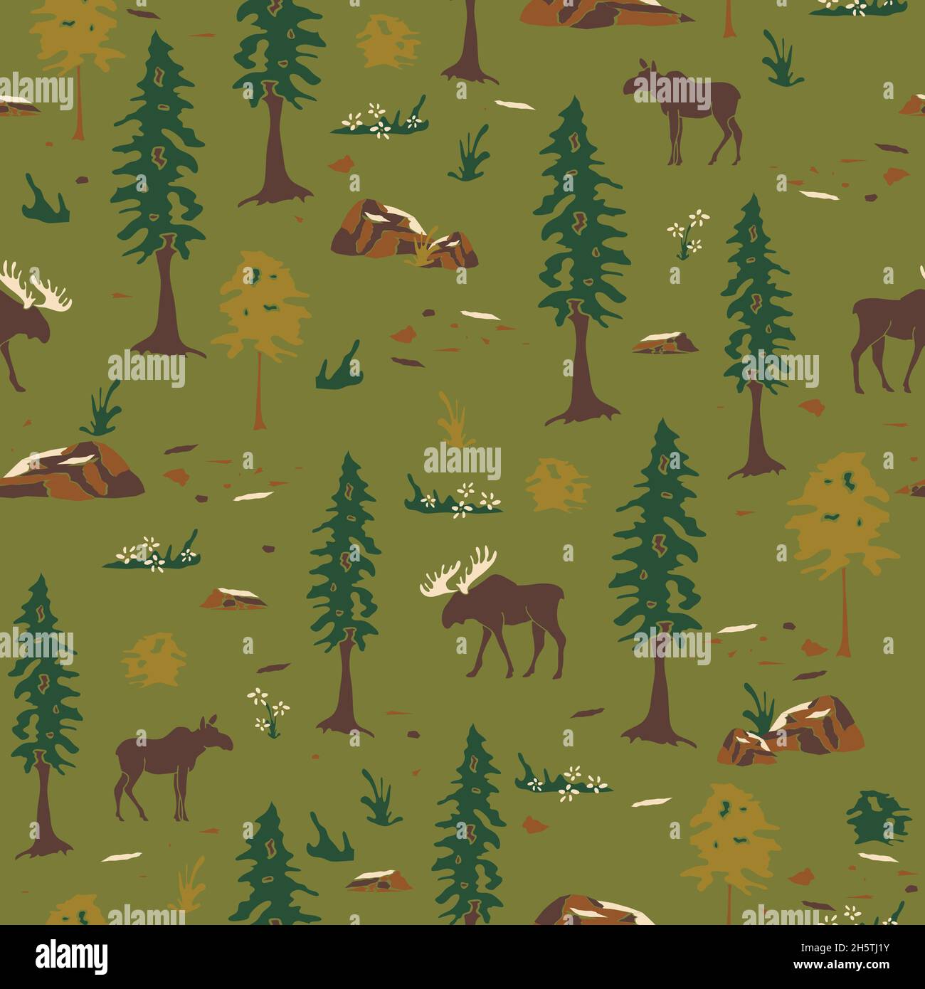 Stag oak tree Stock Vector Images - Alamy