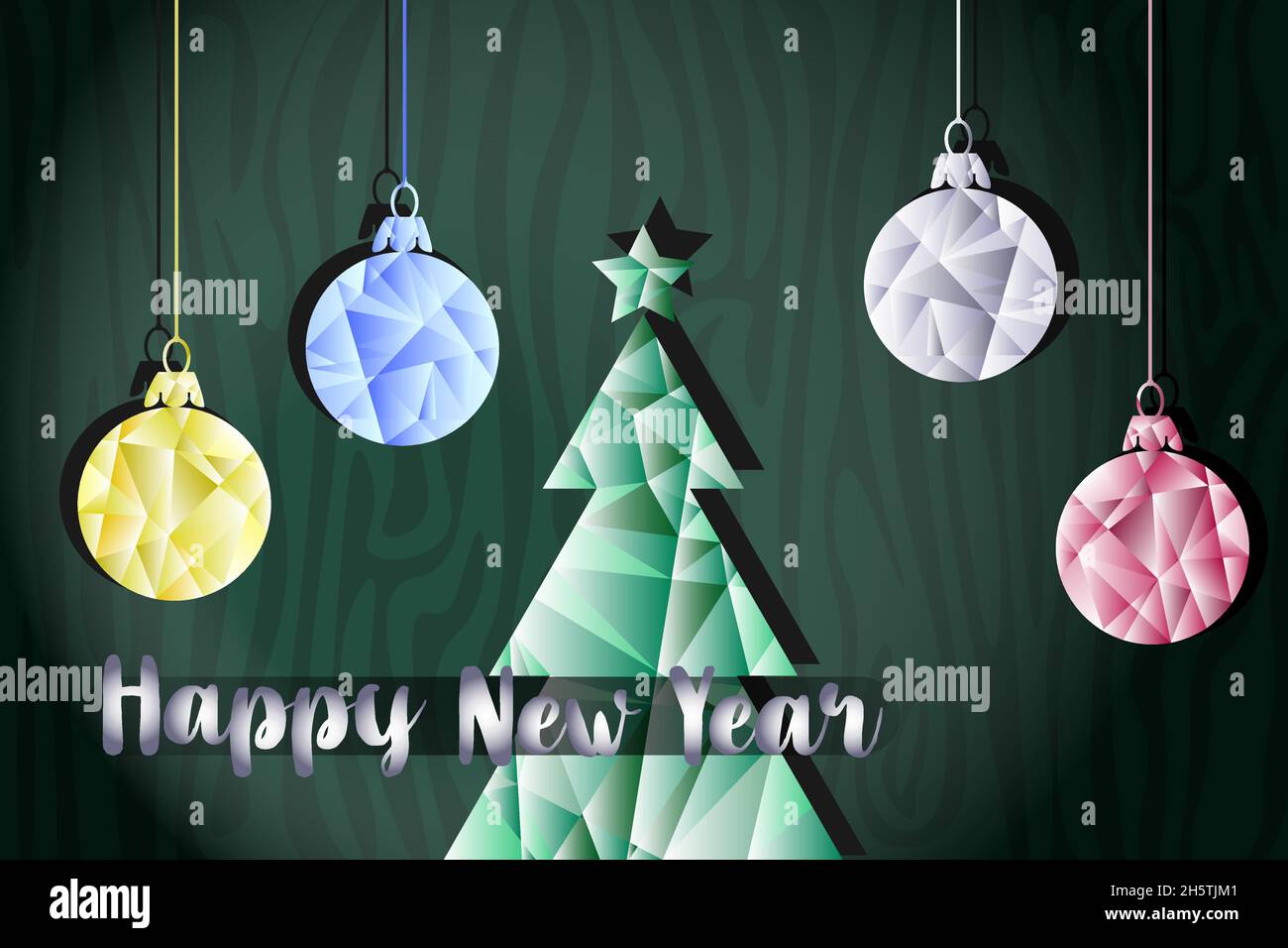 Multicolor New Year abstract background with metal gradient in ...