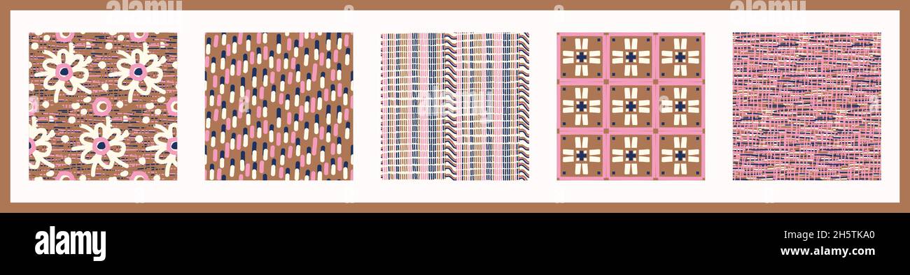 Masculine geometric seamless pattern collection. Simple shape for ...