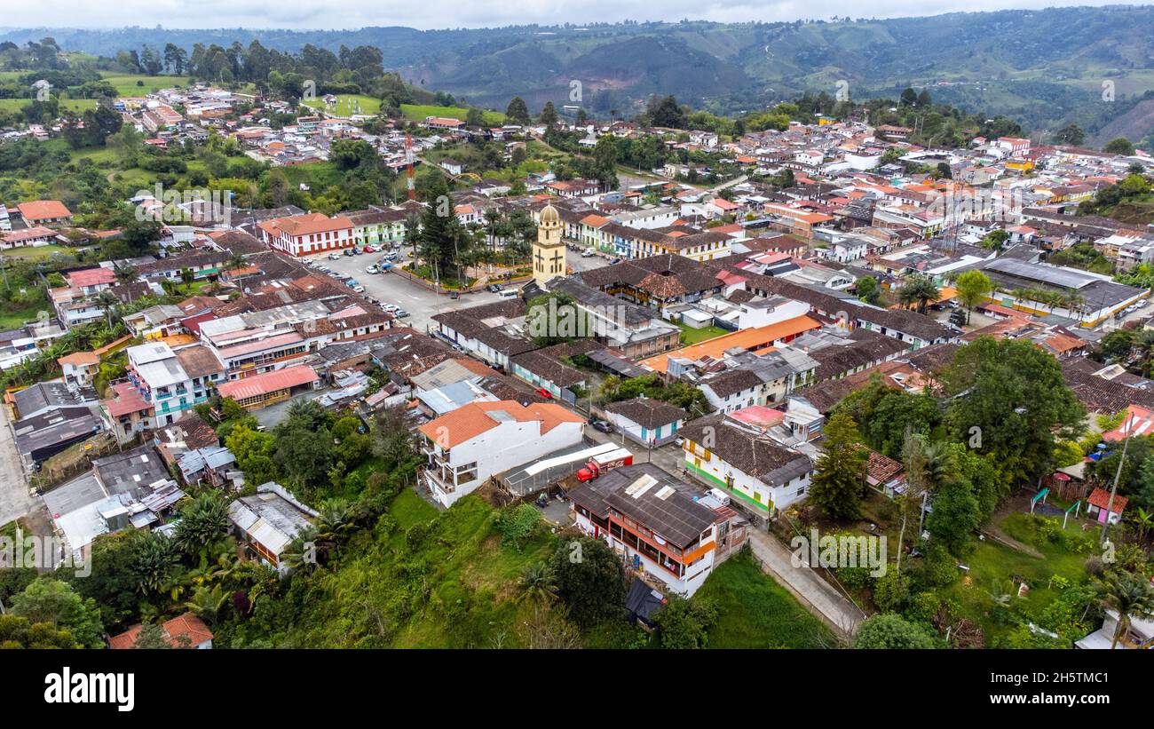 Aerial view colombian town square hi-res stock photography and images ...