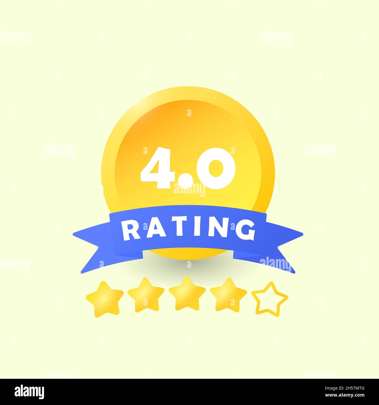 Quality rating stars. An emblem for a website or application for ...