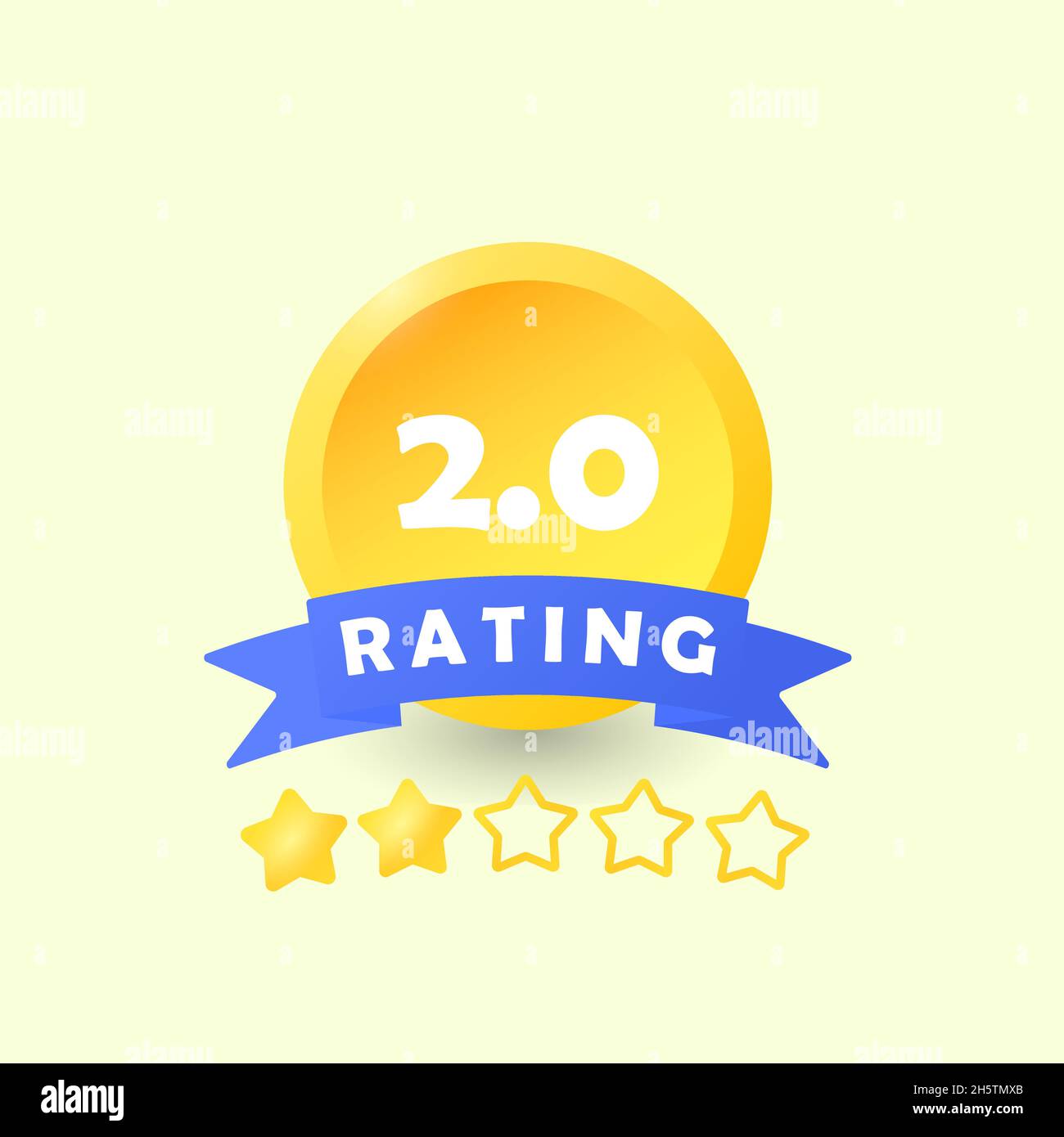 Quality rating stars. An emblem for a website or application for ...