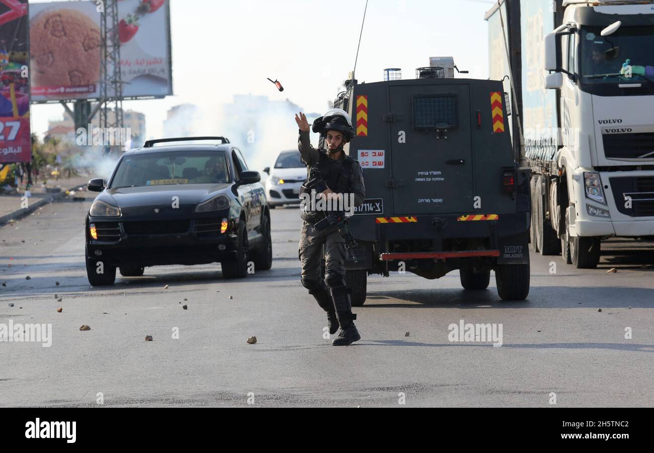 Ramallah, West Bank city of Ramallah. 11th Nov, 2021. A member of the ...