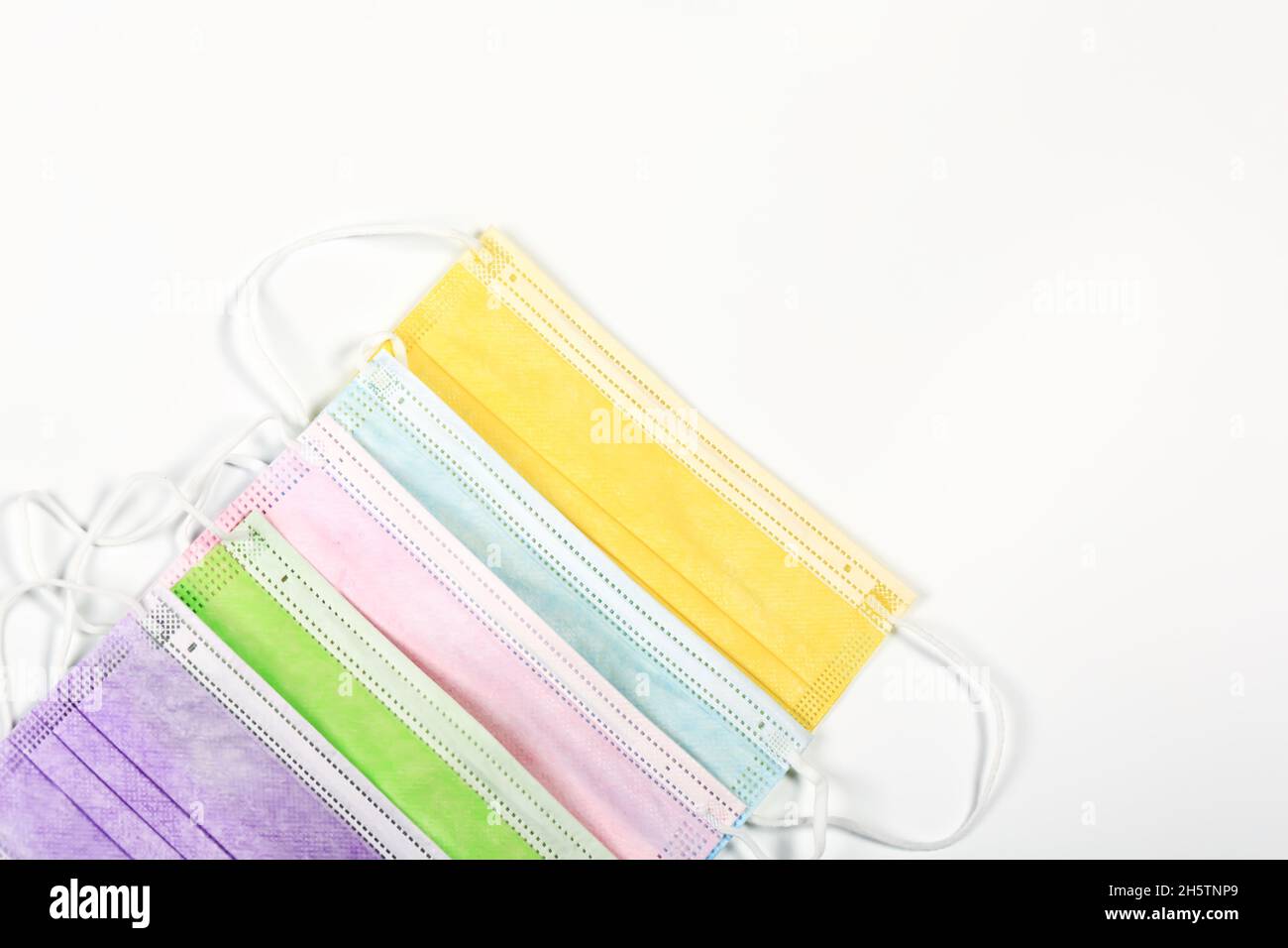 set of multi-colored medical masks Stock Photo - Alamy