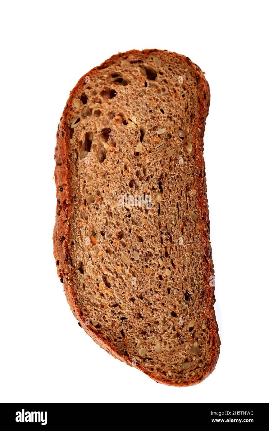 Cereal bread on a white background. Healthy eating Stock Photo - Alamy