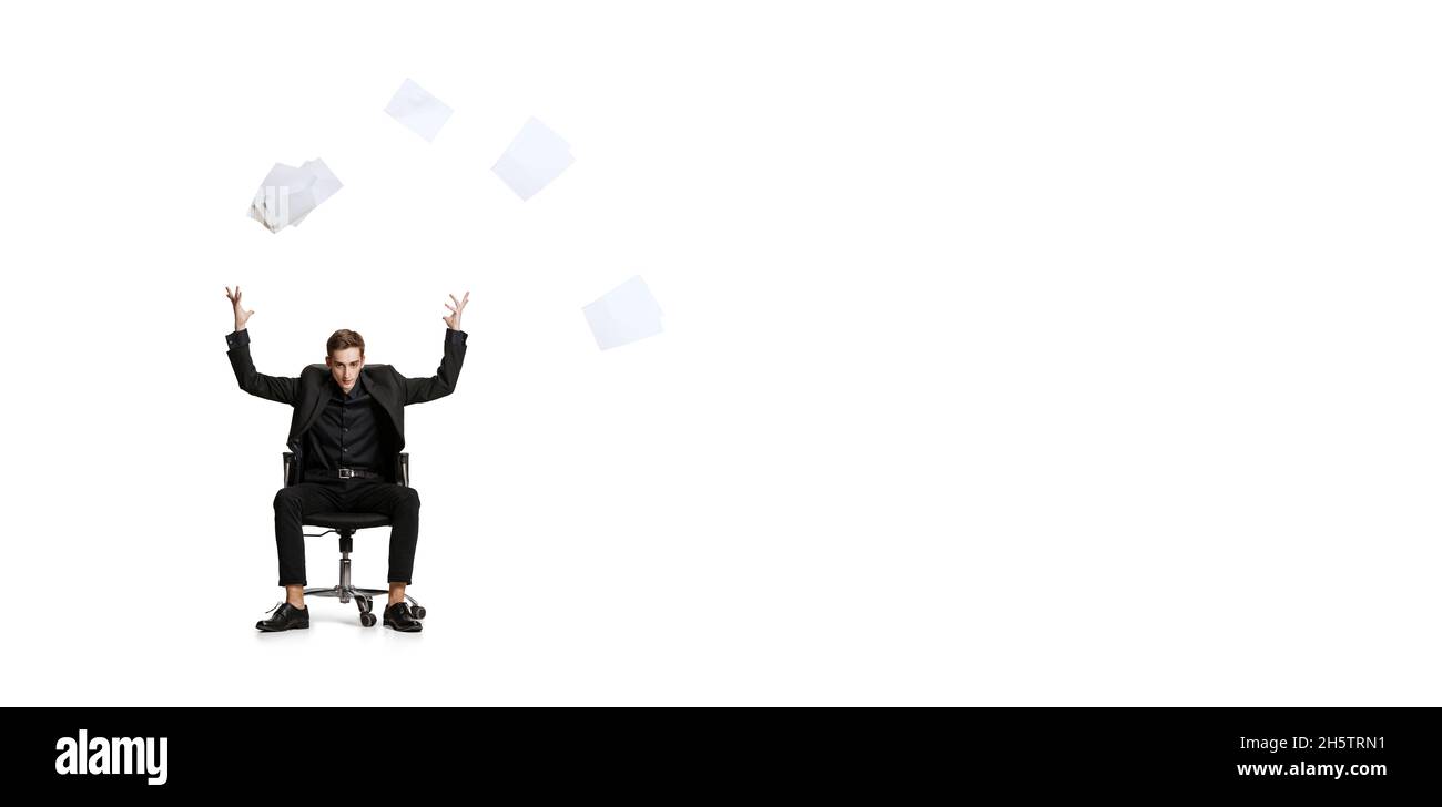 Angry young man show Cut Out Stock Images & Pictures - Alamy