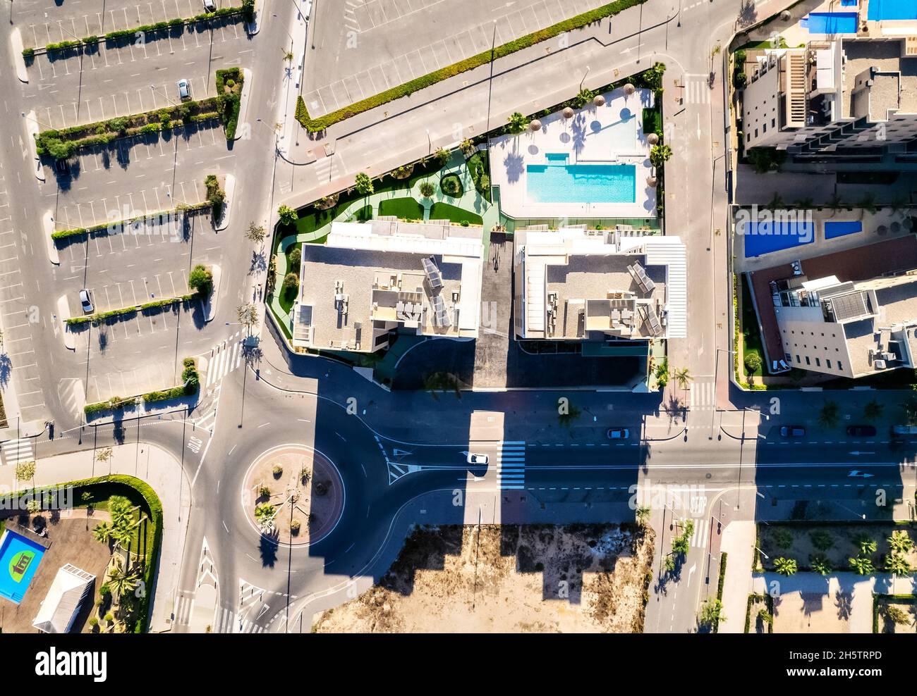 Drone view modern buildings resort hi-res stock photography and images ...