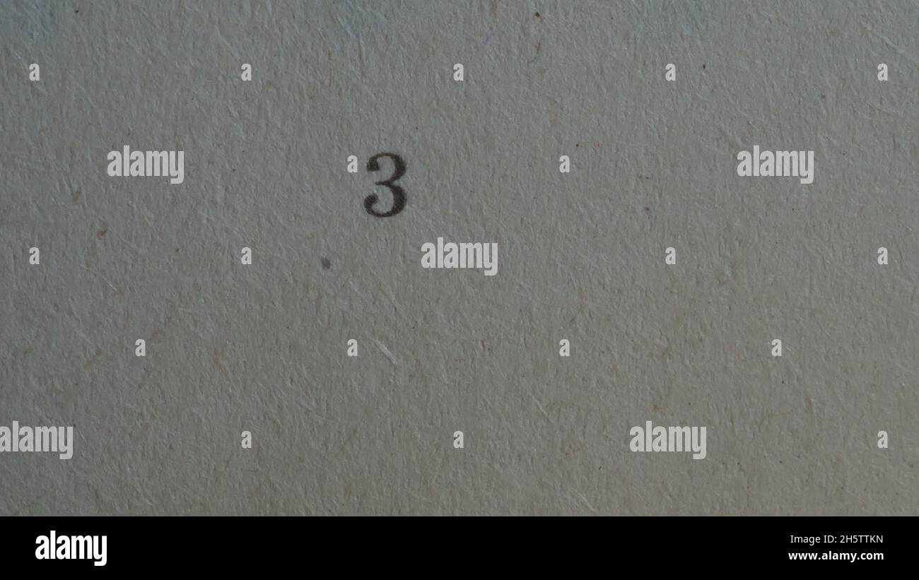 The number 3 printed on a piece of paper. Paper texture Stock Photo - Alamy