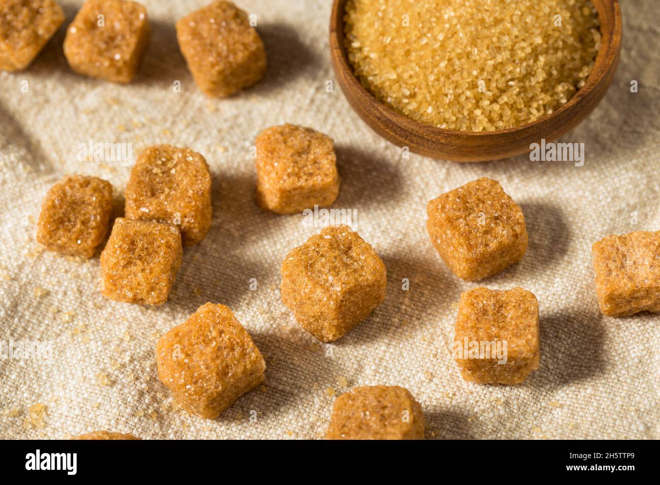 Healthy Raw Brown Sugar Cubes Ready to Use Stock Photo - Alamy