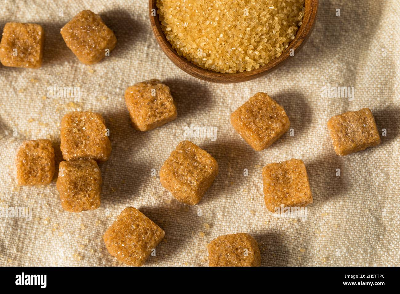 Healthy Raw Brown Sugar Cubes Ready to Use Stock Photo - Alamy
