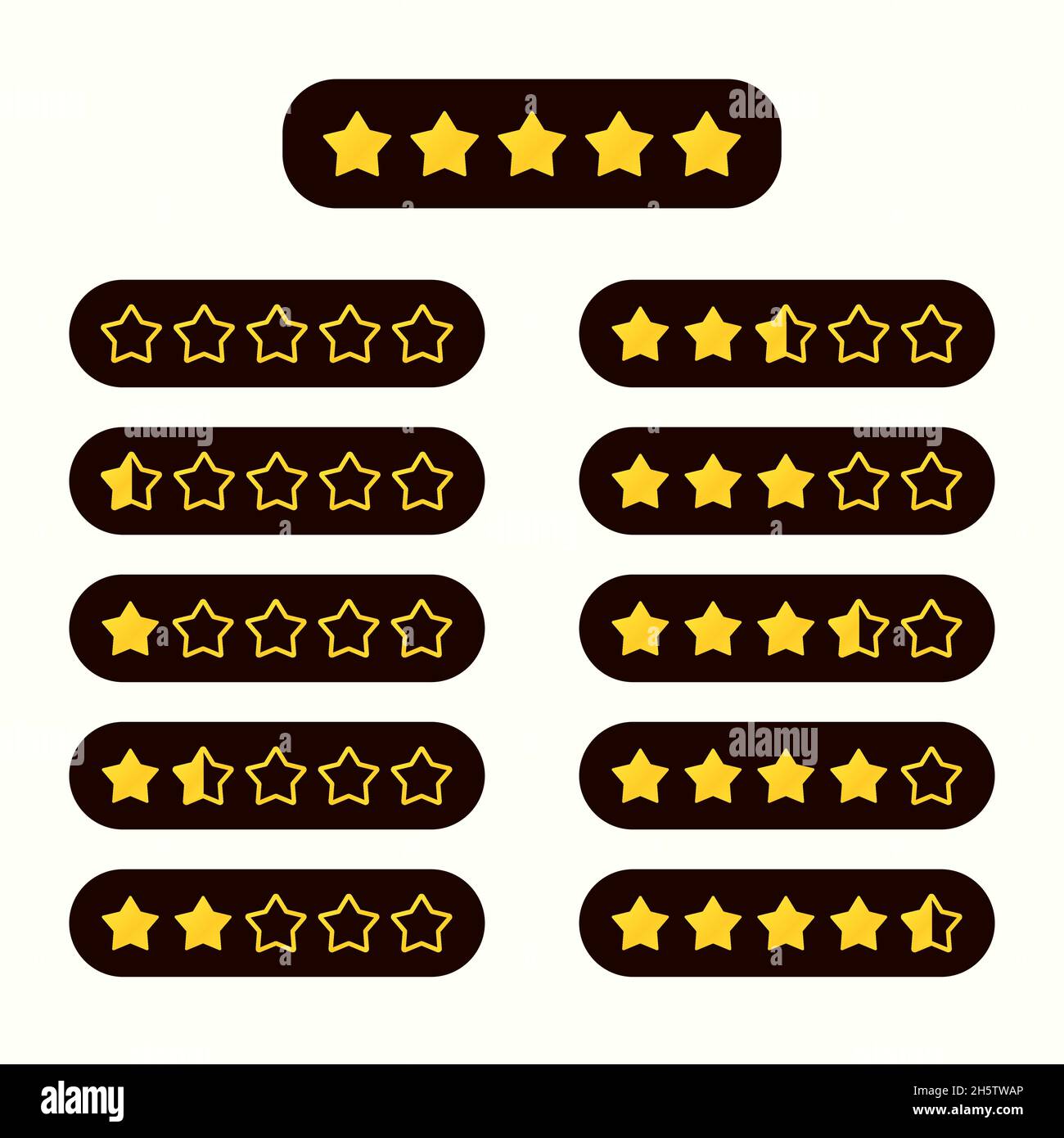 Quality rating stars. An emblem for a website or application for ...