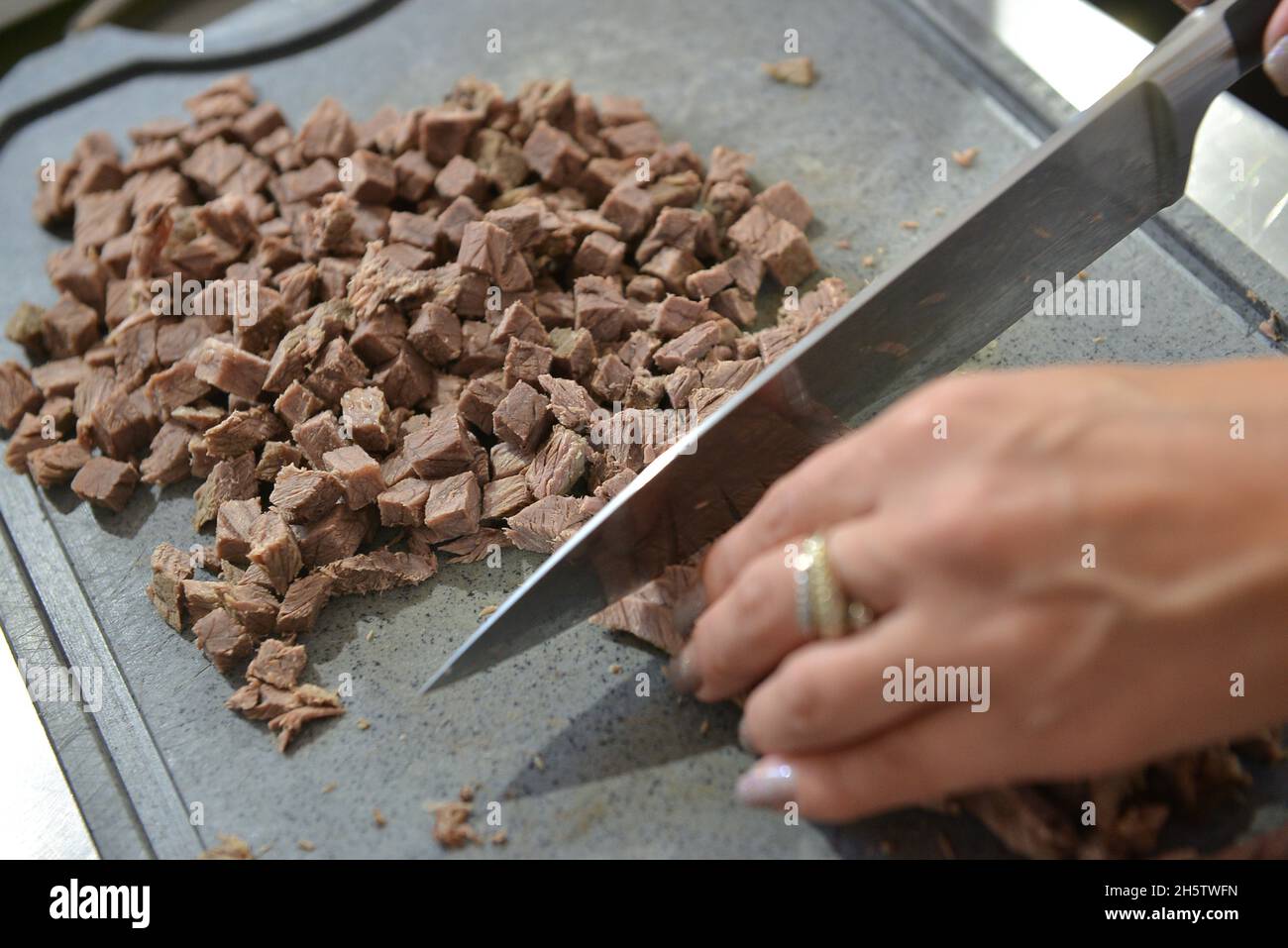 Liver cubes hi-res stock photography and images - Alamy