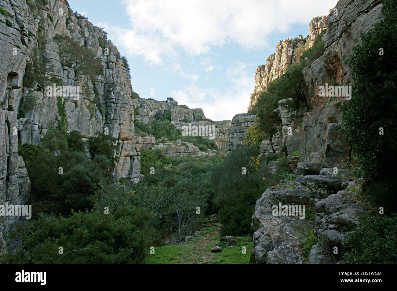 Spain: The River Utrera Gorge (Canuto de la Utrera) in Malaga province ...