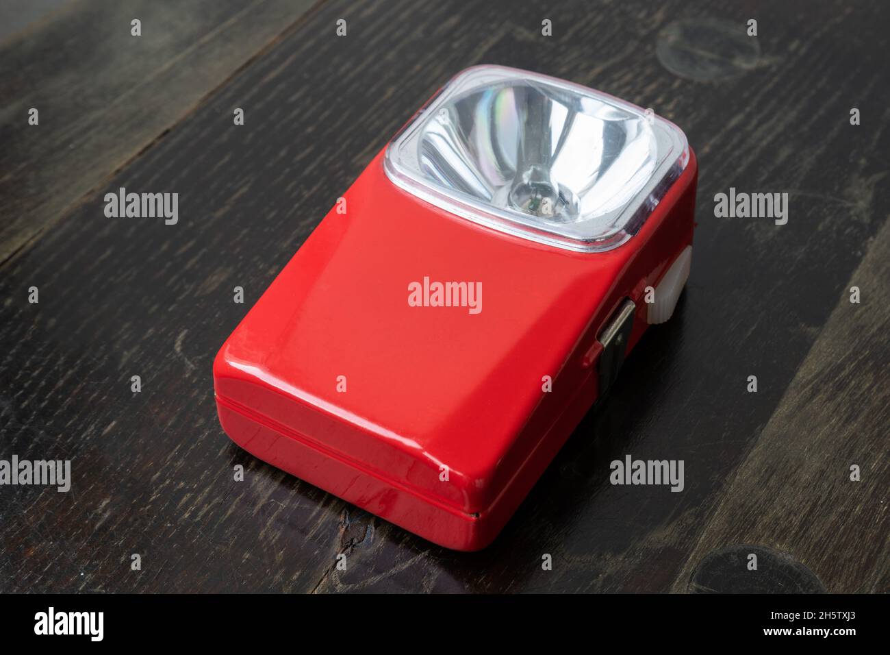 Old red lantern made in Spain Stock Photo - Alamy