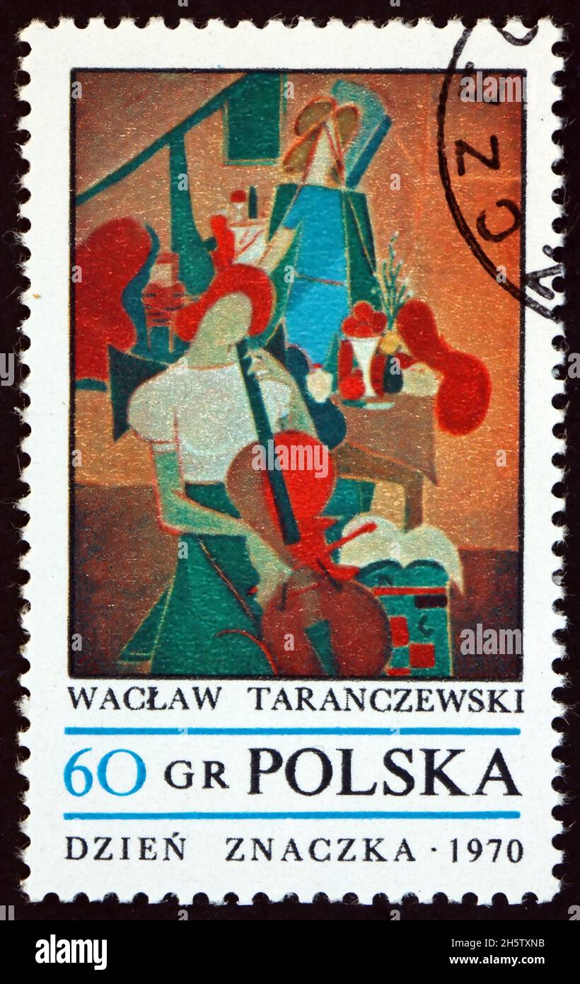POLAND - CIRCA 1970: a stamp printed in Poland shows Studio concert ...