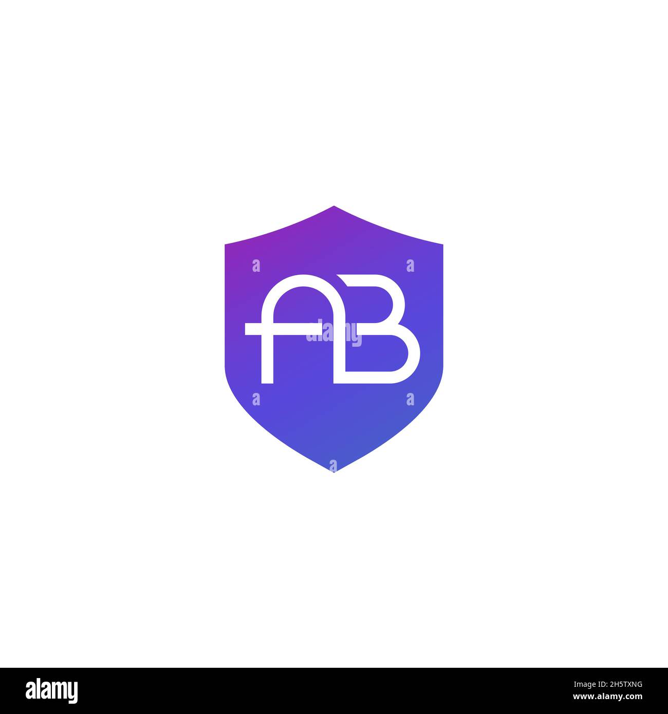 AB monogram, letters vector logo with a shield Stock Vector Image & Art ...