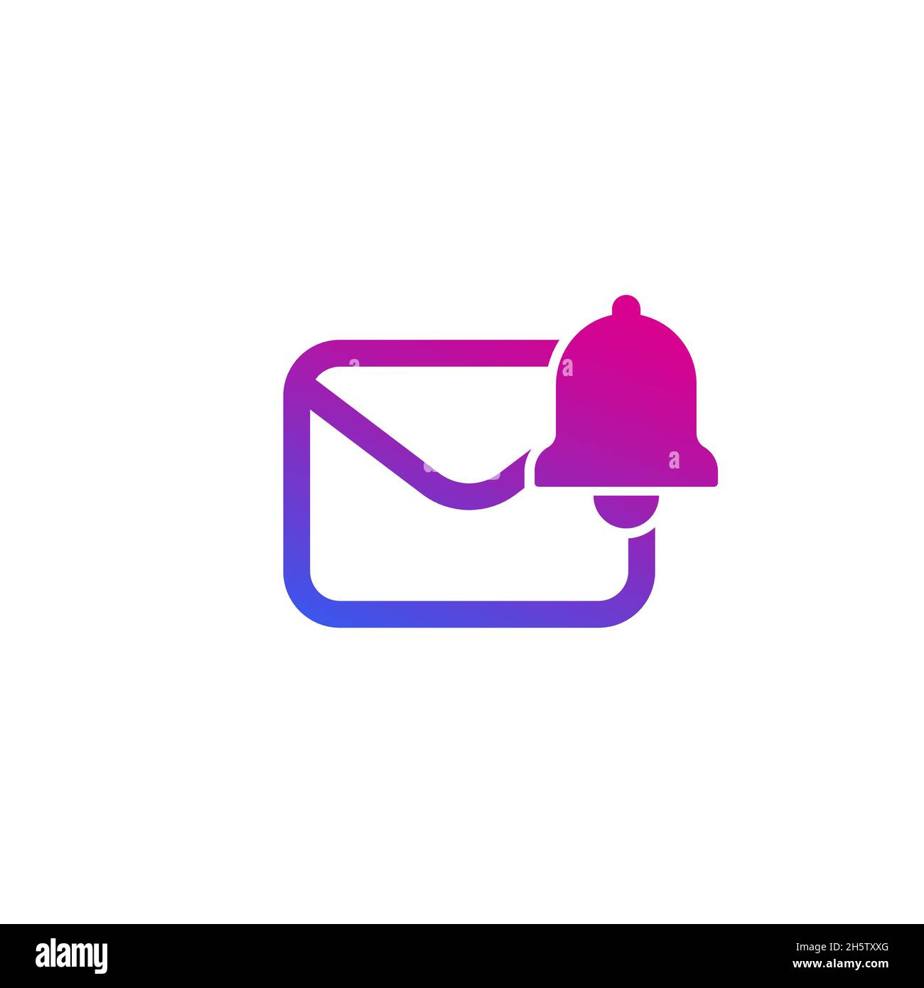 mail notification icon on white Stock Vector Image & Art - Alamy