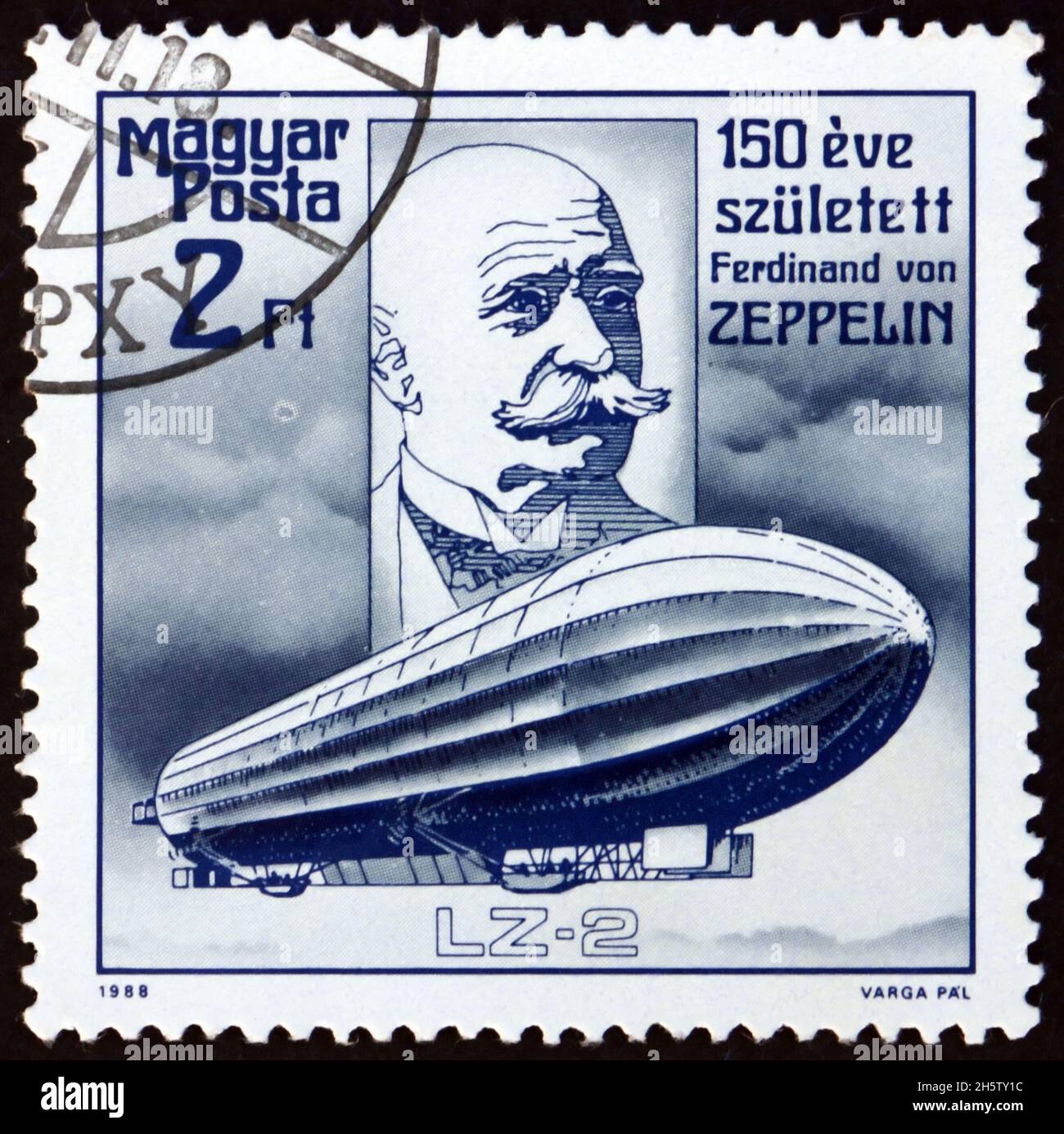 HUNGARY - CIRCA 1988: a stamp printed in Hungary shows Count Ferdinand ...