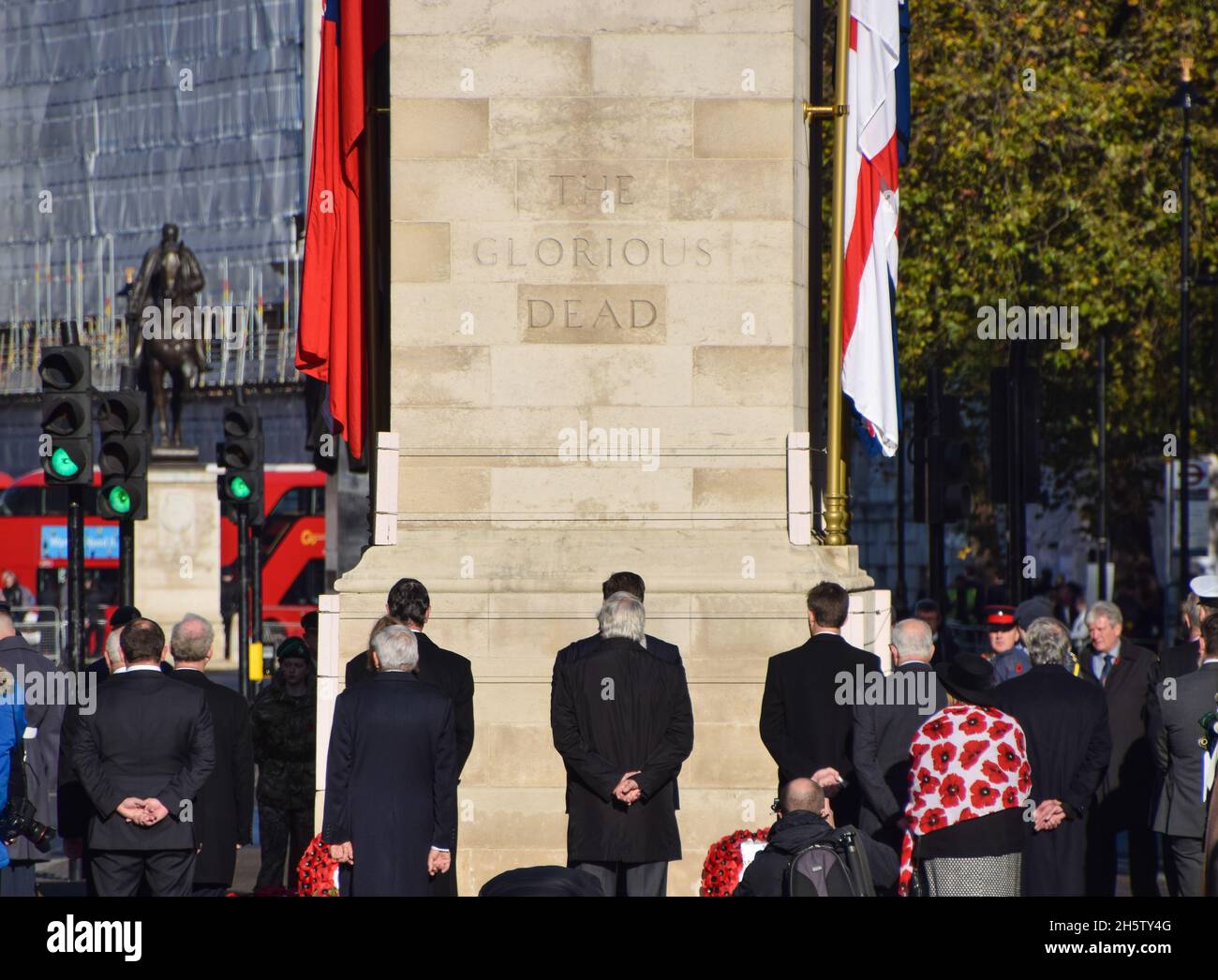 London, UK. 11th November 2021. Remembrance Day at The Cenotaph war ...