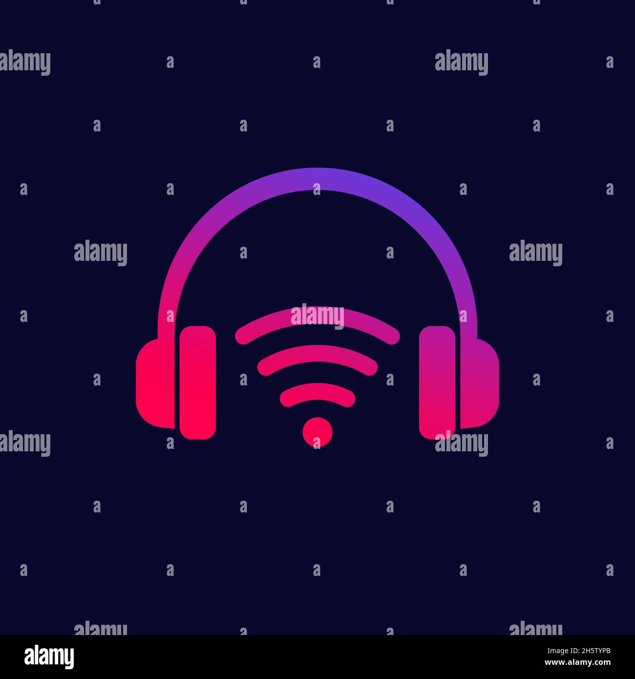 Icon of bluetooth headset Stock Vector Images - Alamy